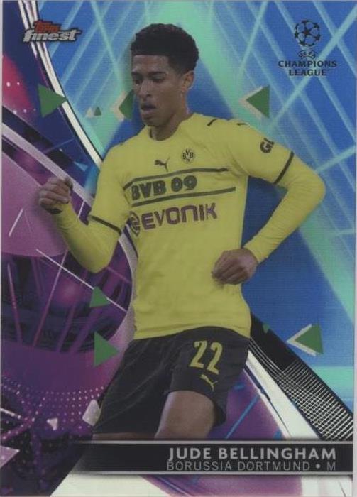 2021-22 Topps Finest UCL - Blue/Aqua Vapor Wave Refractor #77 Jude ...