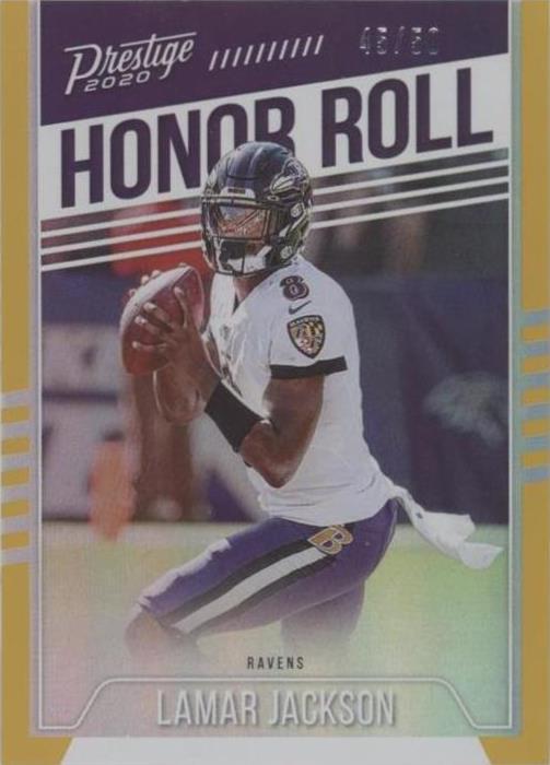 2020 Panini Prestige - Honor Roll Xtra Points Gold #HR-LJ Lamar Jackson ...