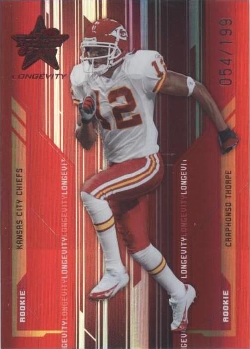2005 Leaf Rookies & Stars Longevity - Ruby #213 Craphonso Thorpe /199 ...