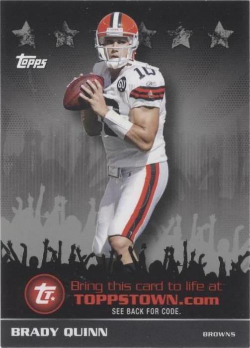 2009 Topps - Topps Town Redemption Code Cards Silver #TTT14 Brady Quinn ...