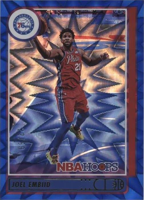 2021-22 Panini NBA Hoops - Blue Explosion #27 Joel Embiid /59 for sale ...