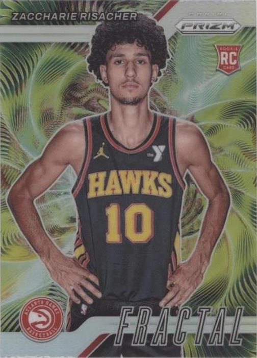 2024-25 Panini Prizm - Fractal Zaccharie Risacher #8 Silver Prizm (RC ...