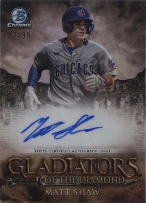 2024 Bowman - Gladiators of the Diamond Autographs Matt Shaw #GDA-MS ...