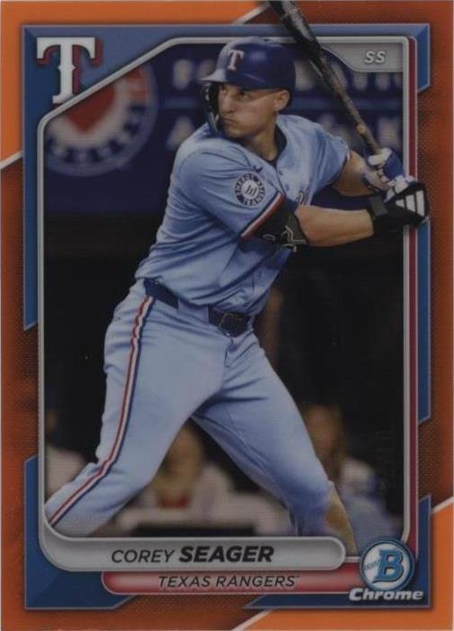 2024 Bowman Chrome - Corey Seager #20 Orange Refractor /25 for sale ...