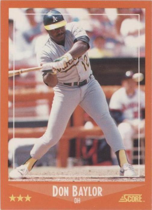 1988 Score Rookies & Traded - Don Baylor #55T for sale online | eBay