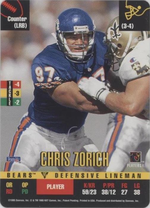 1995 Donruss Red Zone - Chris Zorich for sale online | eBay