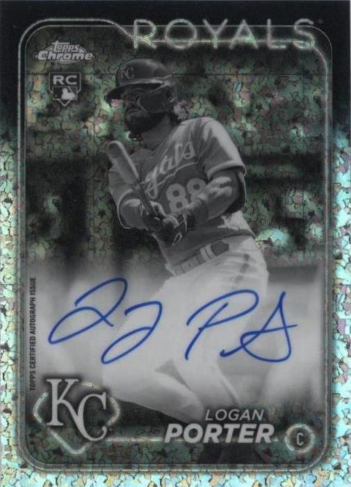 2024 Topps Chrome - Rookie Autographs Logan Porter #RA-LP Black & White ...