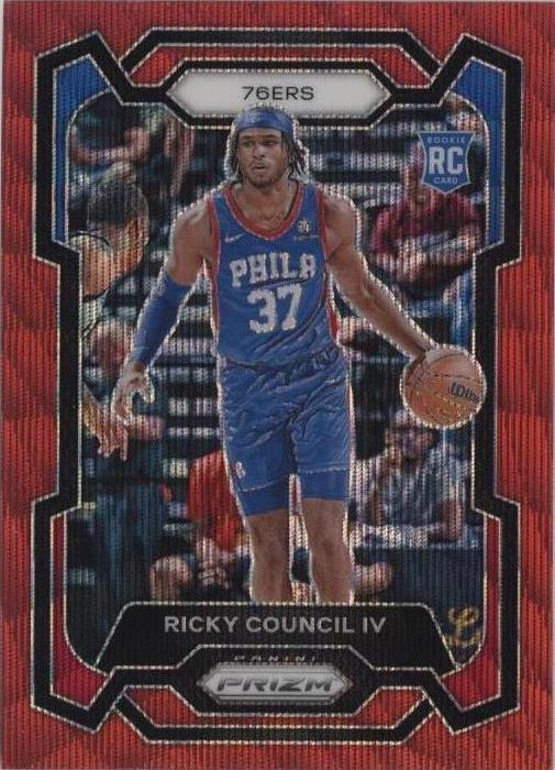 2023-24 Panini Prizm - Ricky Council IV #294 Ruby Wave Prizm (RC) for ...