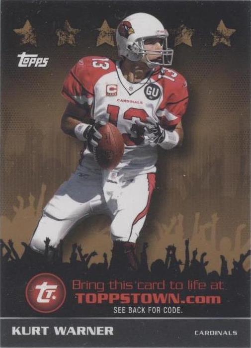 2009 Topps - Topps Town Redemption Code Cards Gold #TTT7 Kurt Warner ...