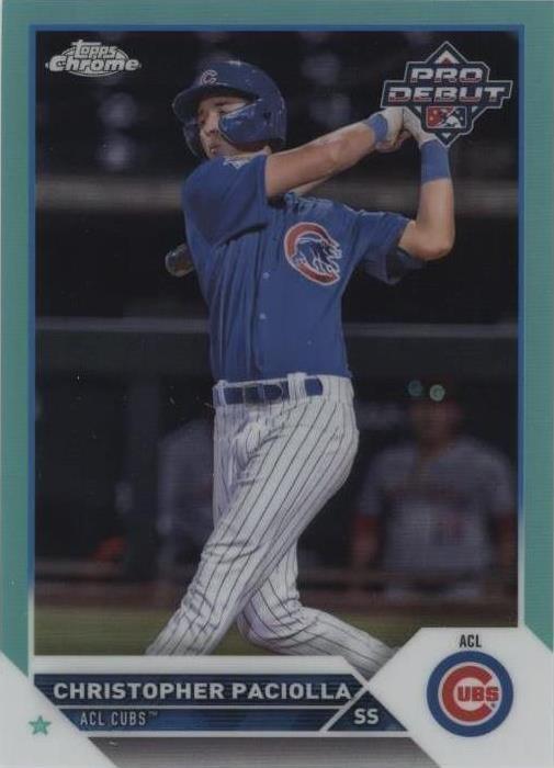 2023 Topps Pro Debut - Chrome Christopher Paciolla #PDC-195 Aqua ...
