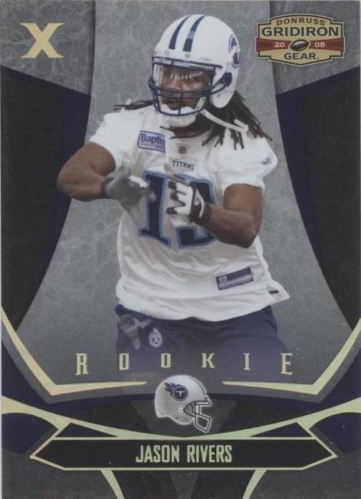 2008 Donruss Gridiron Gear - Rookie Jason Rivers #139 Gold Xs /100 (RC ...