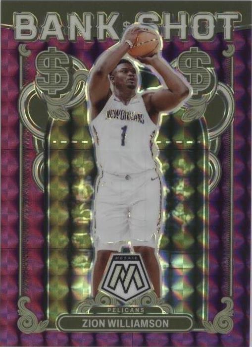 2023-24 Panini Mosaic - Bank Shot Zion Williamson #9 Purple Mosaic ...