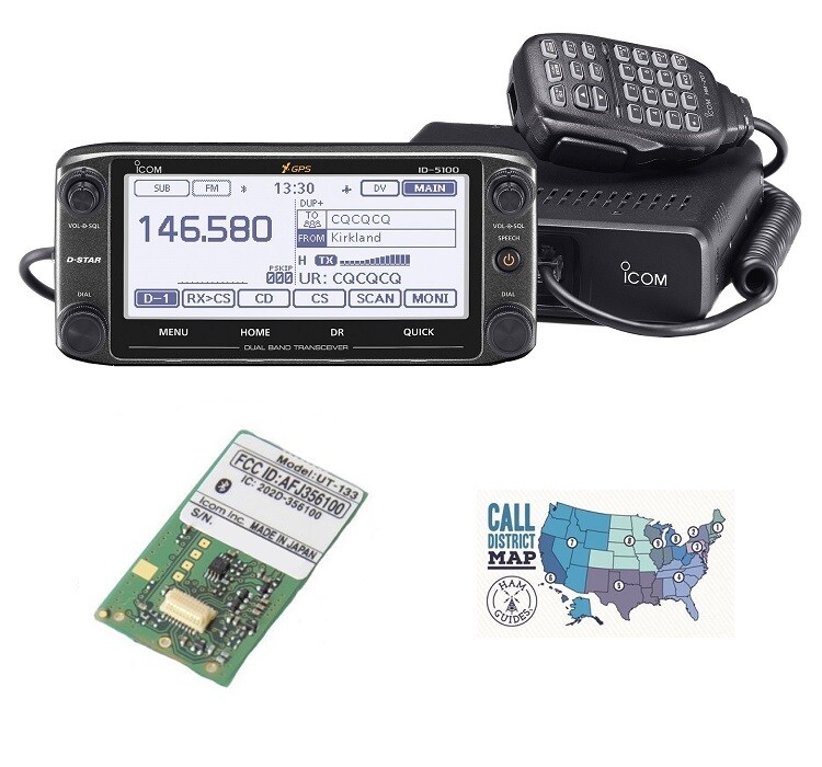 Icom ID-5100A Deluxe VHF/UHF D-STAR Radio with UT-133 Internal ...
