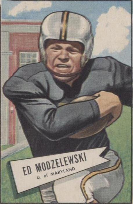 1952 Bowman - Ed Modzelewski #8 Large Incomplete Black Front Border at ...