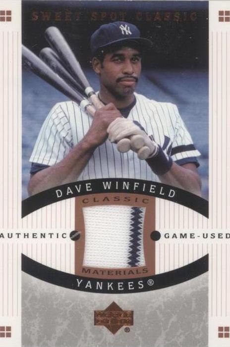 2005 Upper Deck Sweet Spot Classic - Classic Materials Dave Winfield # ...