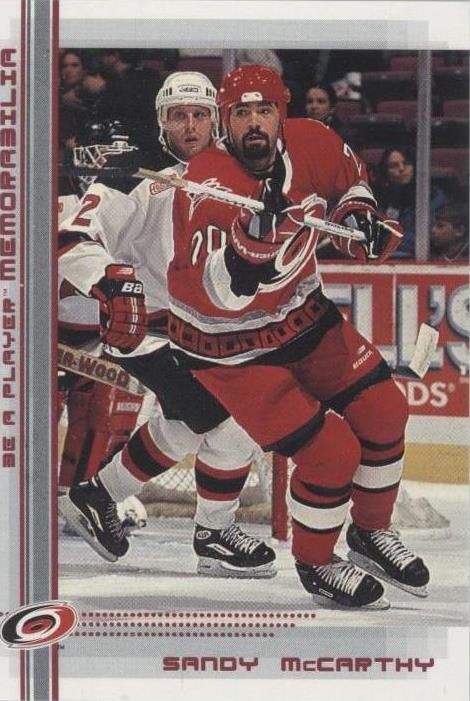 2000-01 In the Game Be A Player Memorabilia - Ruby #358 Sandy McCarthy ...
