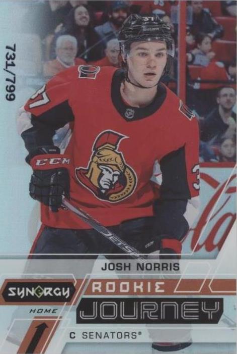 2020-21 Upper Deck Synergy - Rookie Journey Home #RJ-JN Josh Norris ...
