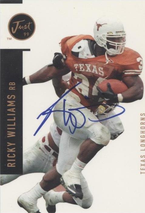 1999 Just Minors - Autographs Ricky Williams (AU, RC) for sale online ...