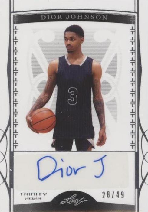 2022-23 Leaf Trinity - Dior Johnson #BA-DJ1 Silver /49 (AU, RC) for ...