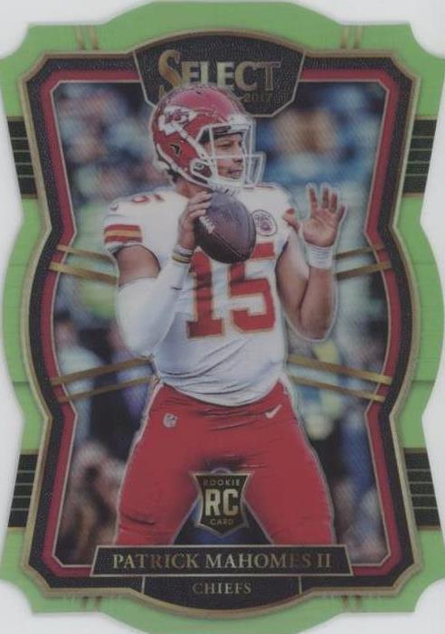 2017 Panini Select - Premier Level Die-Cut Patrick Mahomes II #103 Neon ...