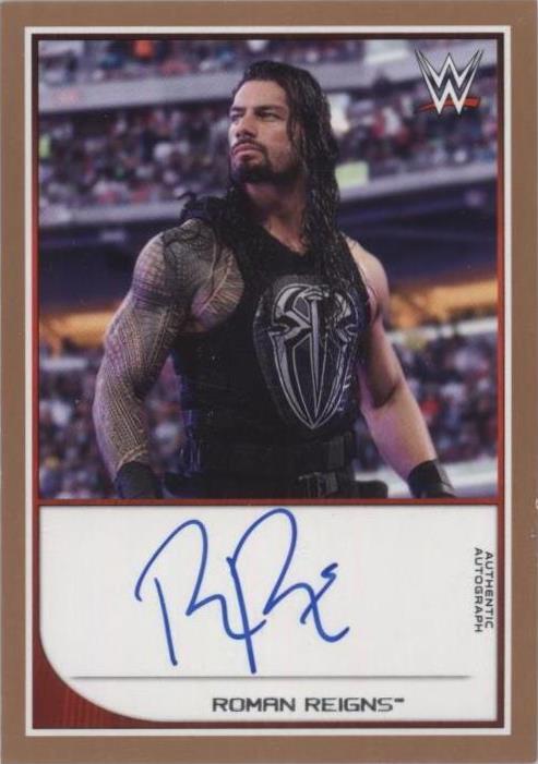 2016 Topps WWE Road to Wrestlemania - Autographs Bronze Roman Reigns ...
