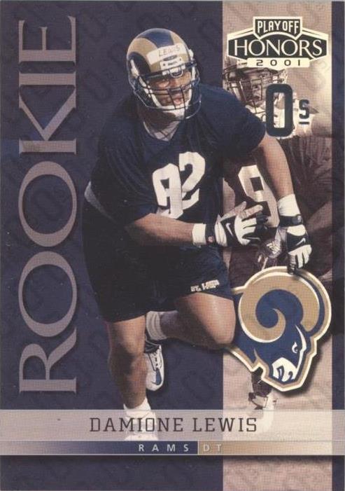 2001 Playoff Honors - Rookie X's and O's #181 Damione Lewis /10 (RC ...