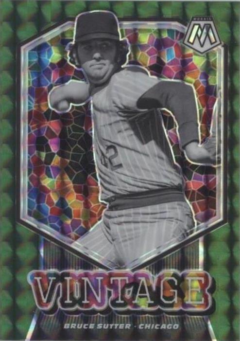 2021 Panini Mosaic - Vintage Bruce Sutter #V9 Green Mosaic Prizm for ...