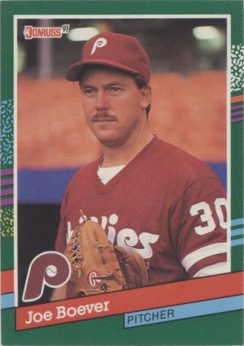 1991 Donruss - Joe Boever #578 Three Purple Stripes Right Border for ...