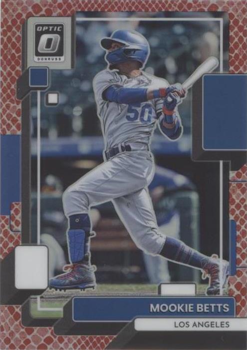 2022 Panini Donruss Optic - Red Dragon Prizm #184 Mookie Betts /99 for ...