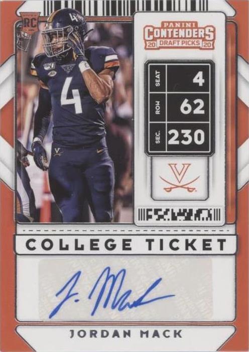 2020 Panini Contenders Draft Picks - College Ticket Autographs Jordan ...