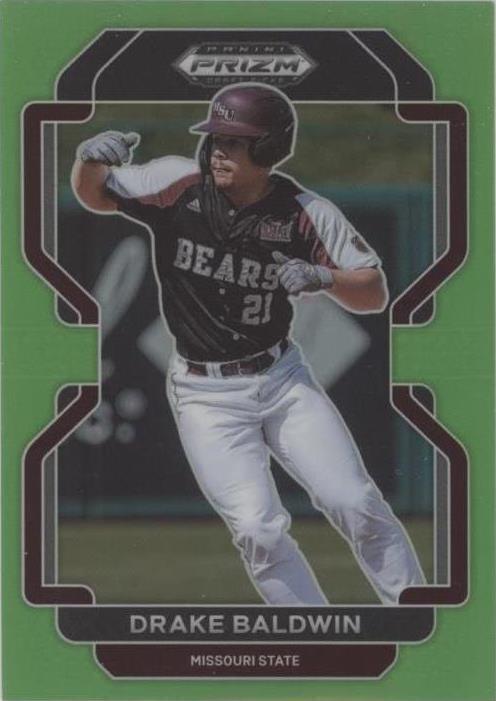 2022 Panini Prizm Draft Picks - Drake Baldwin #PDP96 Lime Green Prizm ...