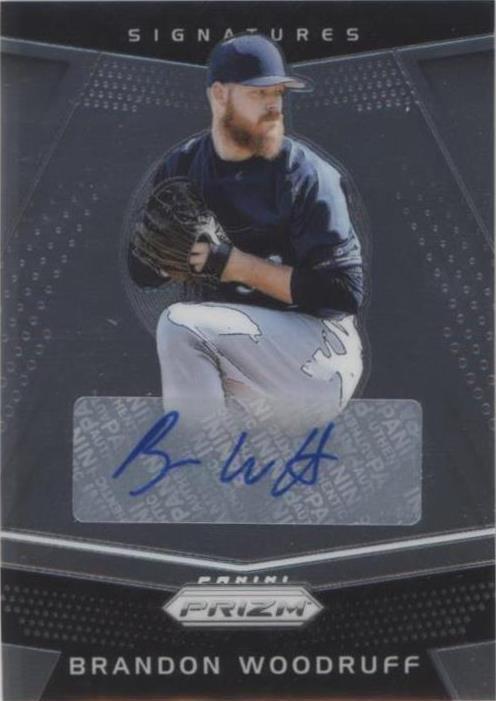 2018 Panini Chronicles - Prizm Signatures Brandon Woodruff #PS-BW (AU ...