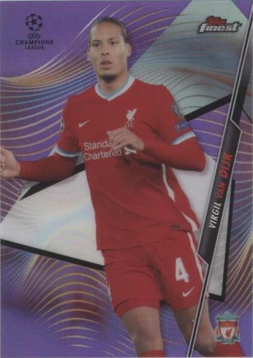 2020-21 Topps Finest UCL - Purple Refractor #98 Virgil Van Dijk /250 ...