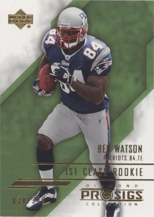 2004 Upper Deck Pro Sigs - 1st Class Rookie Gold #127 Ben Watson /349 ...
