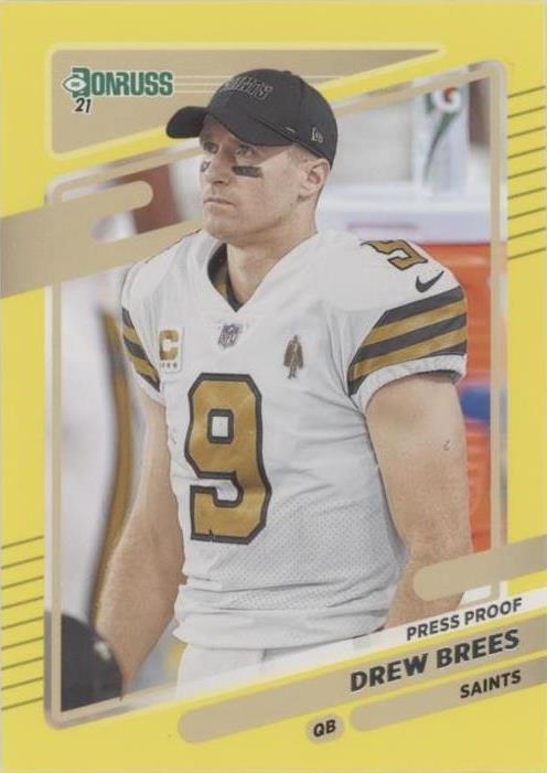 2021 Panini Donruss - Photo Variation Press Proof Yellow #93 Drew Brees ...