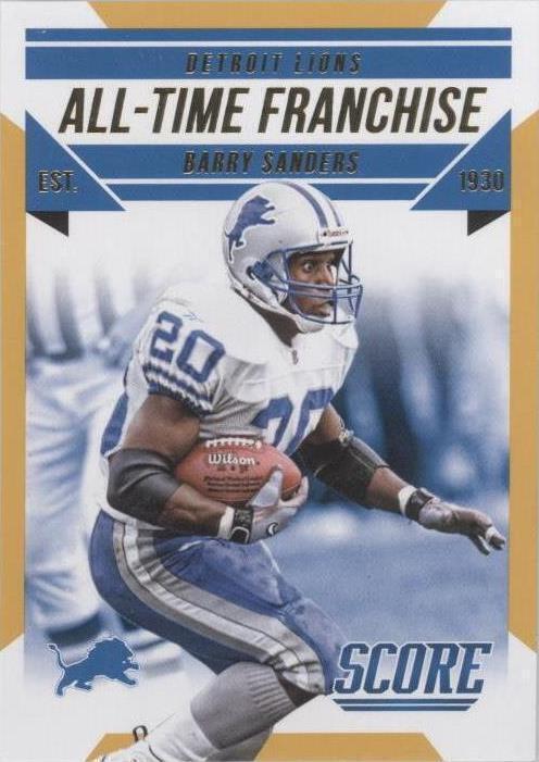 2015 Score - All-Time Franchise Barry Sanders #2 Gold for sale online ...