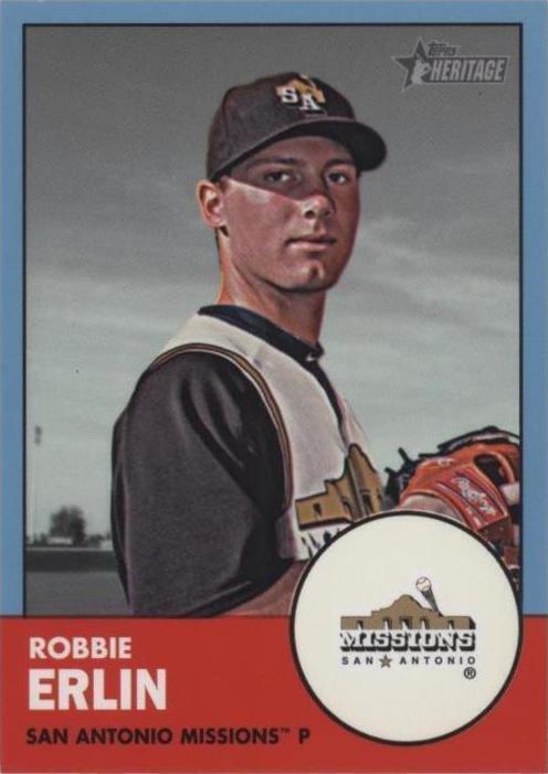 2012 Topps Heritage Minor League Edition - Robbie Erlin #222 Blue /1 ...