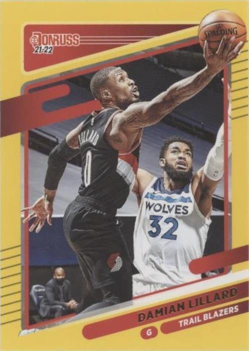 2021-22 Panini Donruss - Damian Lillard #96 Yellow Flood for sale ...
