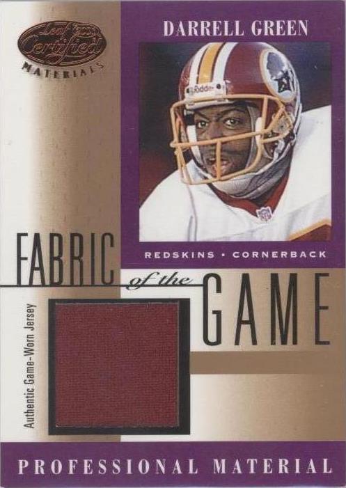 2001 Leaf Certified Materials - Fabric of the Game #FG-118 Darrell Green (MEM) for sale online ...
