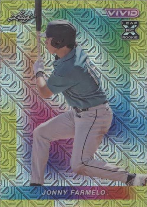 2023 Leaf Vivid - Jonny Farmelo #75 Yellow Mojo /10 (RC) for sale ...