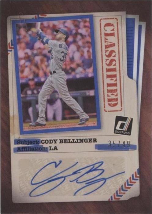 2020 Panini Donruss - Classified Signatures Blue #CLS-CB Cody Bellinger ...