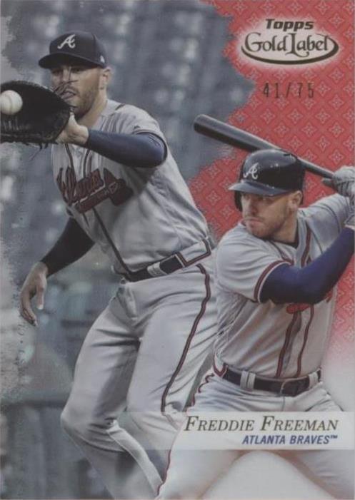 2017 Topps Gold Label - Class 1 Red #37 Freddie Freeman /75 for sale ...