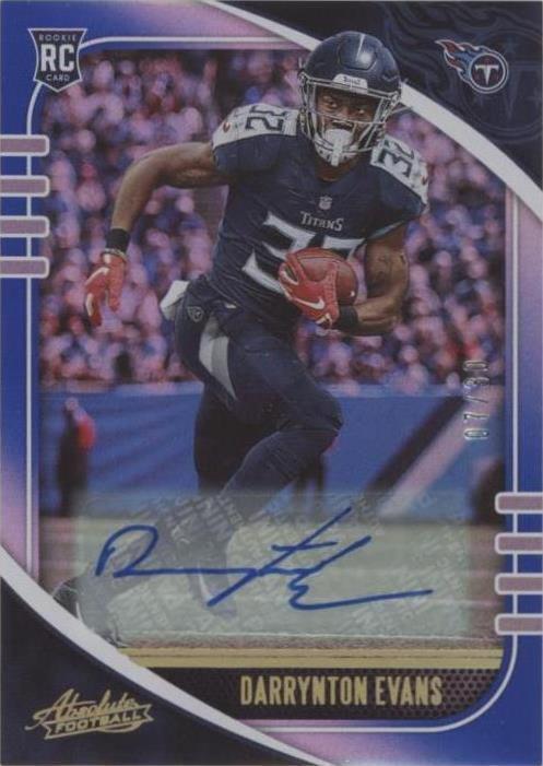 2020 Panini Absolute - Rookie Darrynton Evans #127 Signatures Blue ...
