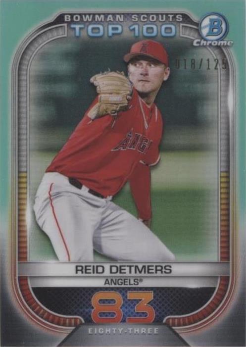2021 Bowman - Bowman Scouts Top 100 Reid Detmers #BTP-83 Aqua Refractor ...