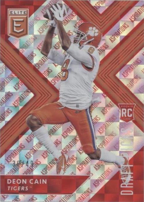 2018 Panini Elite Draft Picks - Draft Picks Aspirations Red #114 Deon ...
