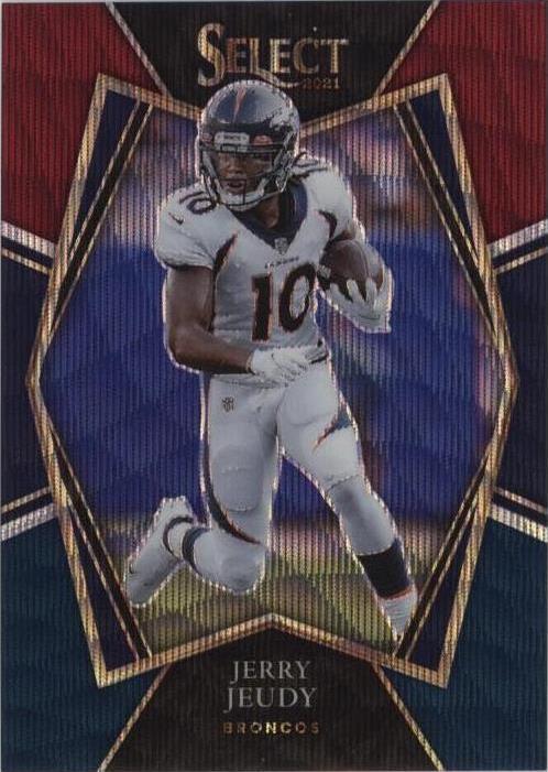 2021 Panini Select - Premier Level Jerry Jeudy #112 Tri-Color Prizm ...