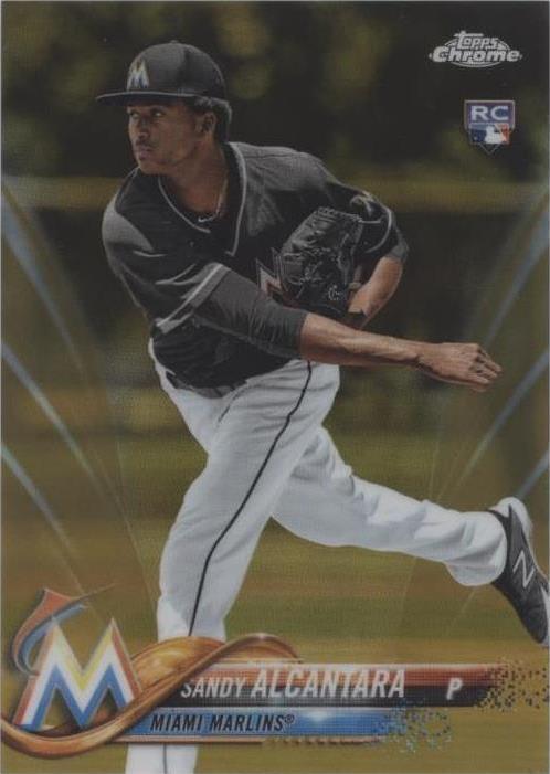 2018 Topps Chrome - Sandy Alcantara #128 Gold Refractor /50 (RC) for sale online | eBay