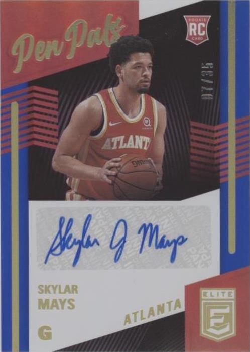 2020-21 Donruss Elite - Pen Pals Blue #PP-SKY Skylar Mays /35 (AU, RC ...