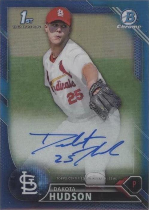 2016 Bowman Draft - Chrome Draft Pick Autographs Dakota Hudson #CDA-DH ...