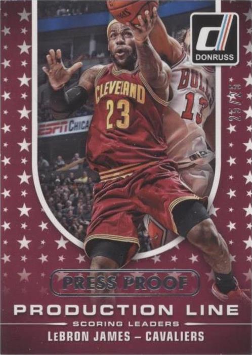 2014-15 Panini Donruss - Production Line Scoring Press Proof Silver #3 LeBron James /25 for sale ...